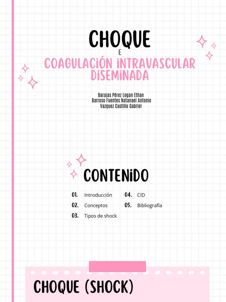 Choque y CID | PDF | Choque (circulatorio) | Septicemia