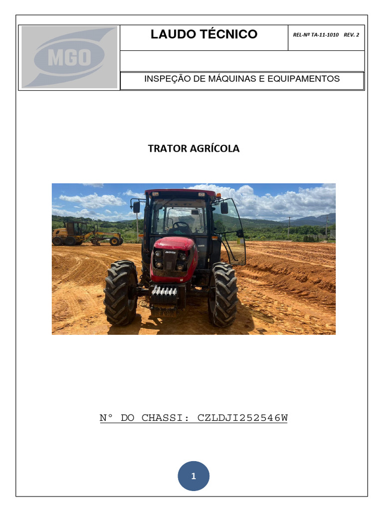 LAUDO TECNICO-TRATOR - SOLUS Assinado | PDF | Pneu | Trator