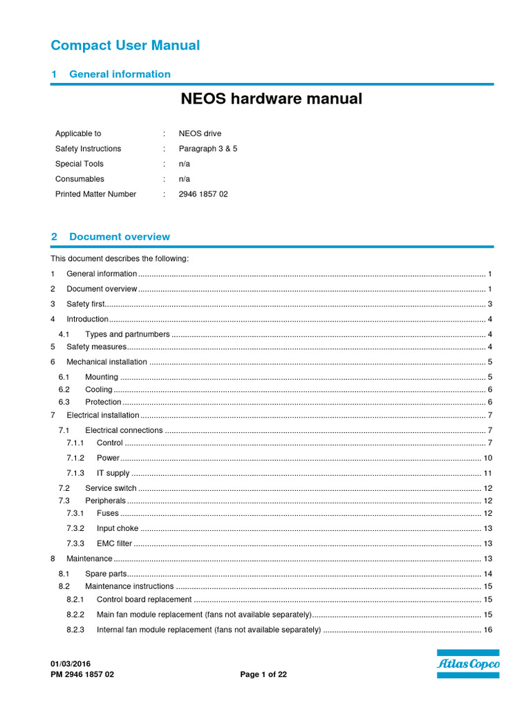 NEOS Hardware Manual EN 2946185702 | PDF | Fuse (Electrical ...