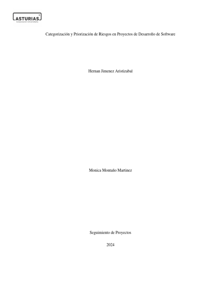 Caso Practico 6 -Categorización y Priorización de Riesgos en Proyectos ...