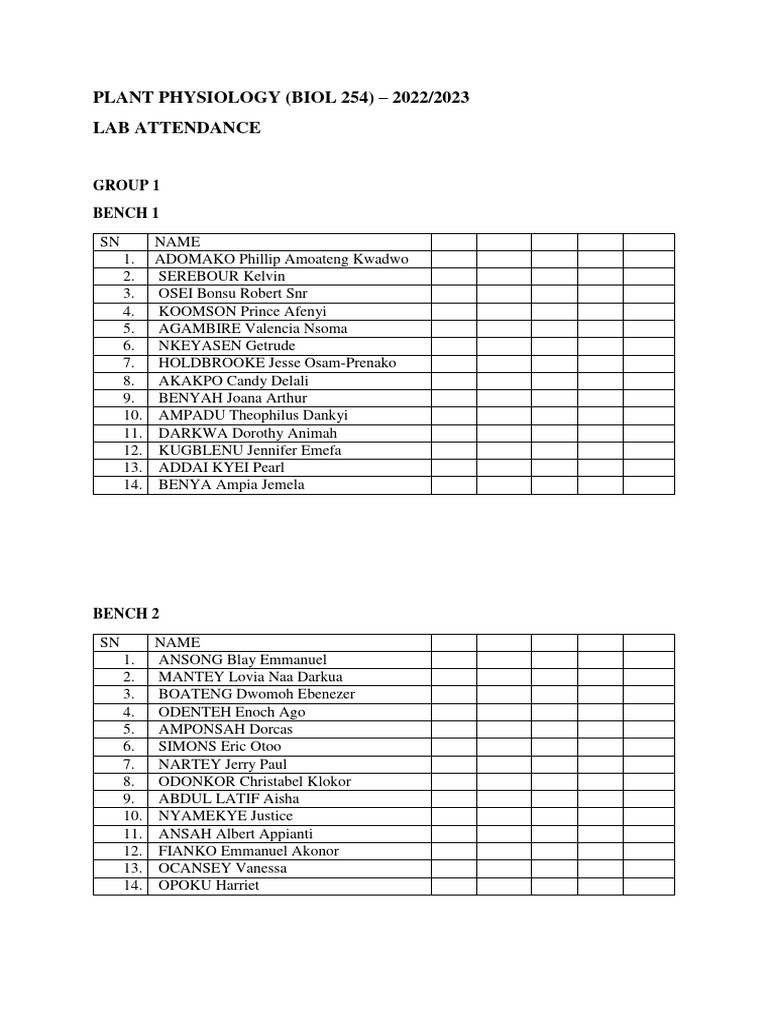 Plant Physiology Lab Grouping Pdf