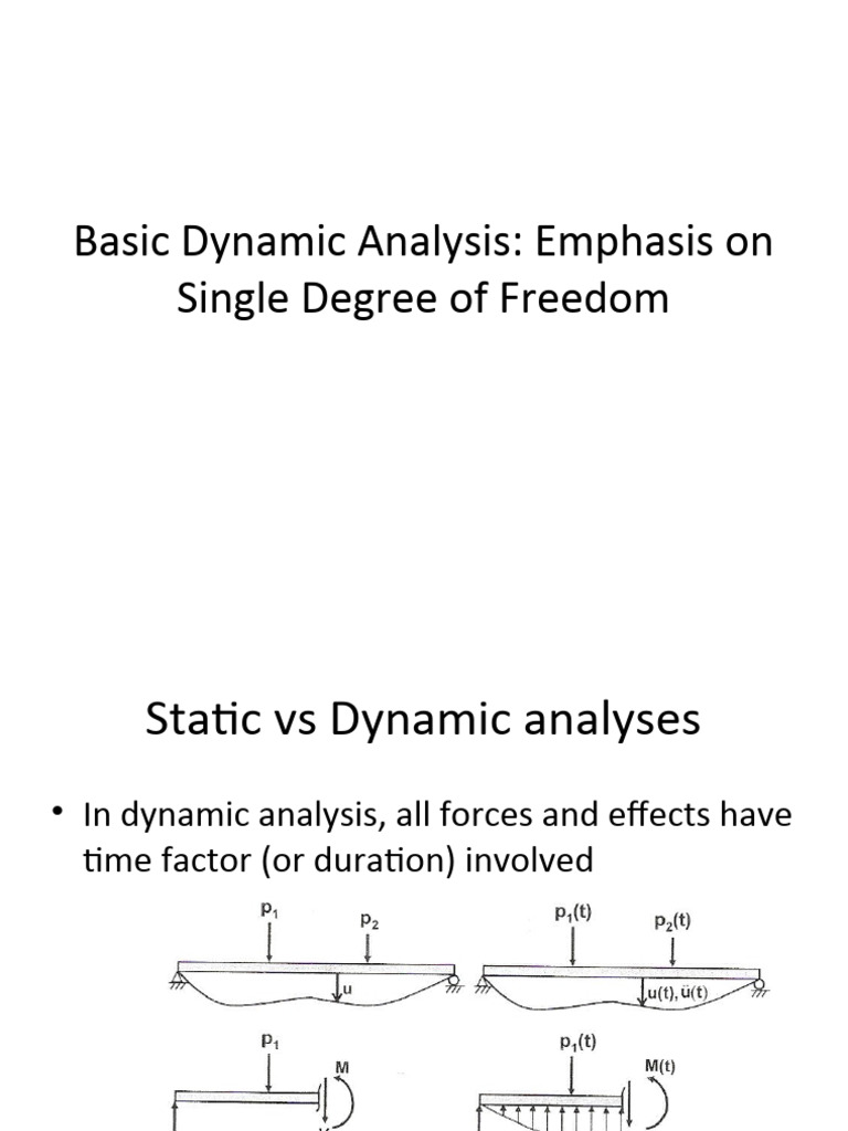Dynamic Analysis - SDOF With Free Vibration | PDF | Damping | Resonance