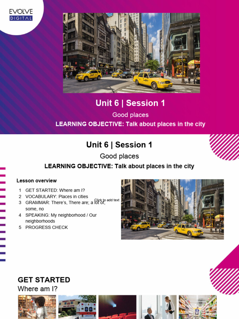 Unit 6 - Session 1: Good Places | PDF