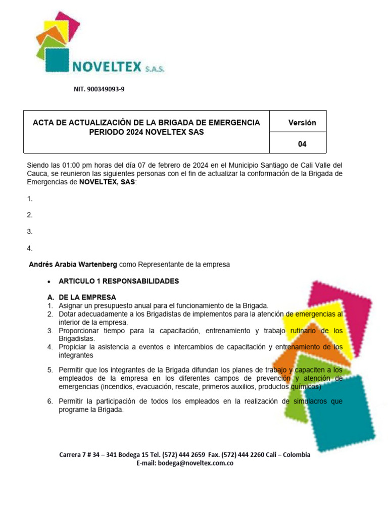 Brigada 2024 | PDF | Seguridad y salud ocupacional