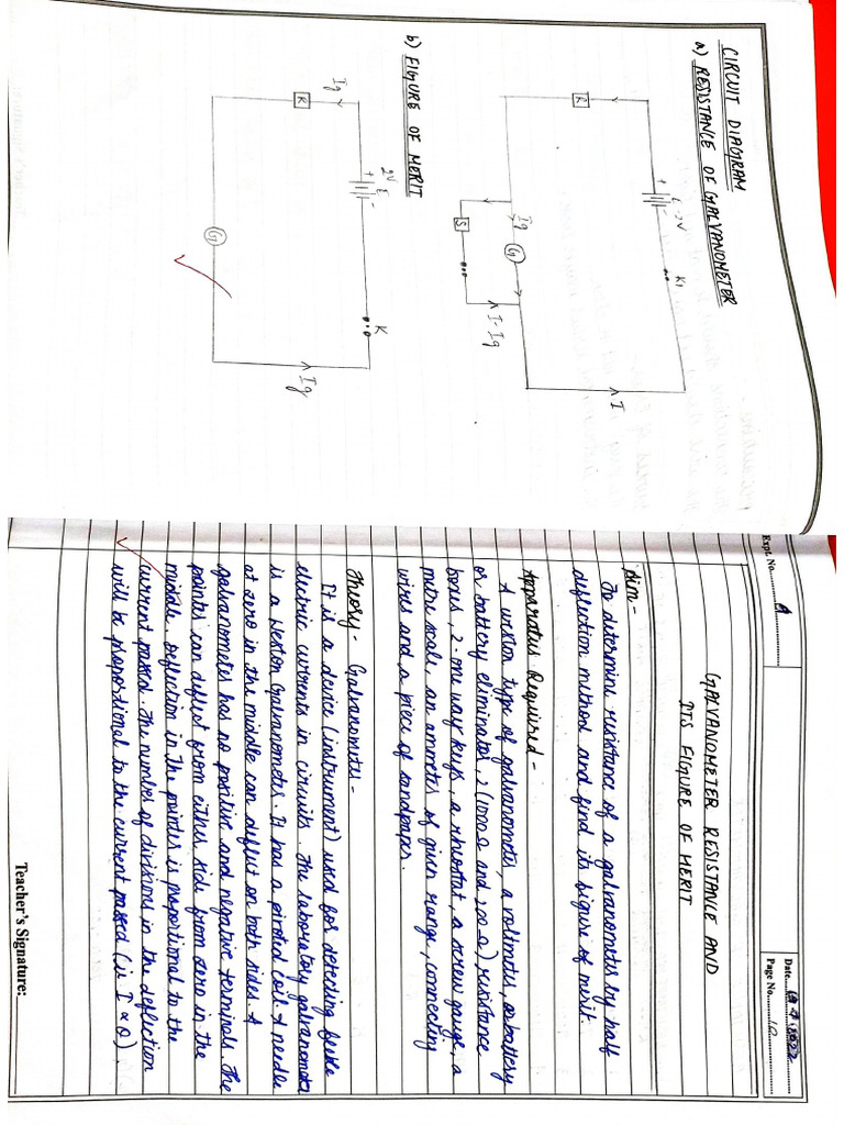Expt 4 Galvanometer | PDF