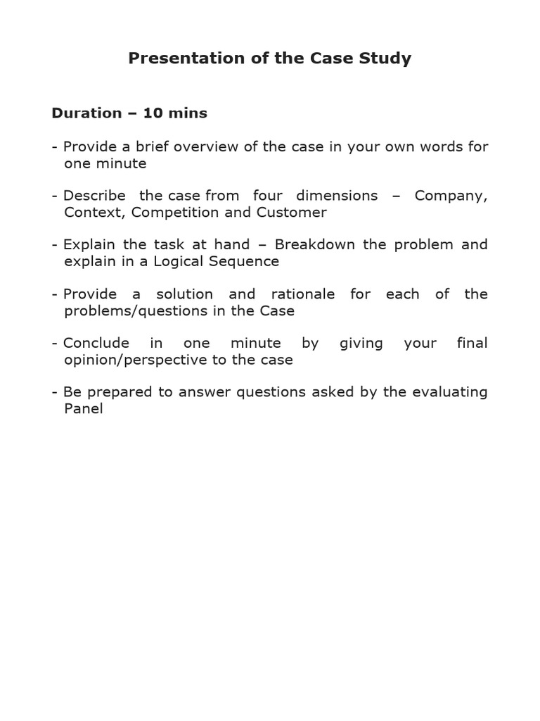 CASE STUDY - MBA (6th April 2024) | PDF | Business