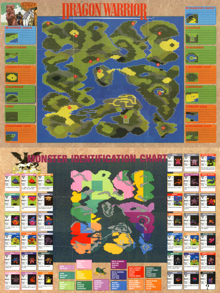 Dragon Warrior (Map - 1989) | PDF