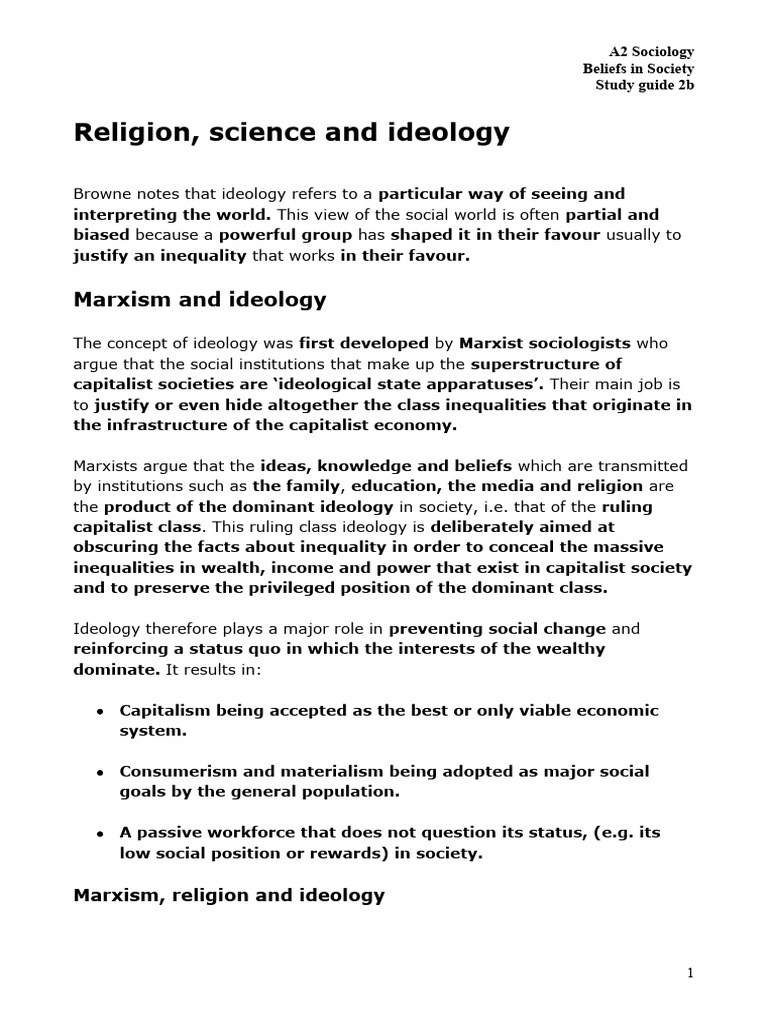 2b. Religion&Ideology | Download Free PDF | Ideologies | Marxism