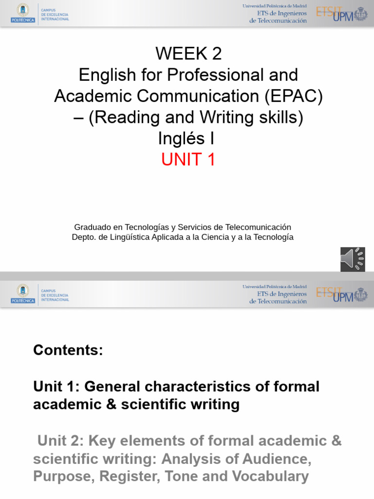 Slides Week 2 Recorded Lesson UNIT 1 | PDF | Word | Vocabulary