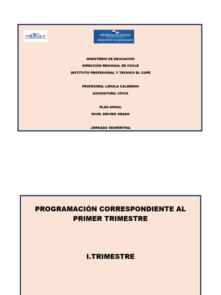 Plan Anual Trimestral de Cívica doce grado 2021 | PDF | Derechos ...