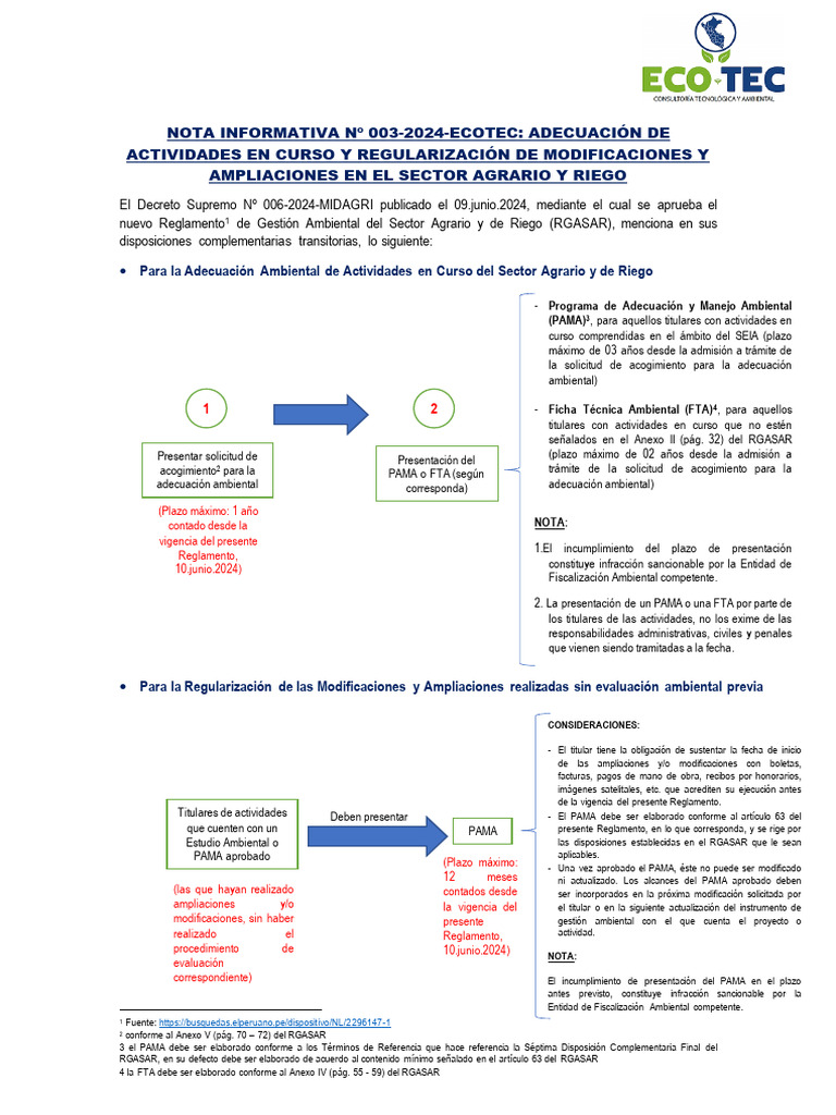 Nota Informativa 003.2024.ecotec Rgasar | PDF | Gobierno | Justicia