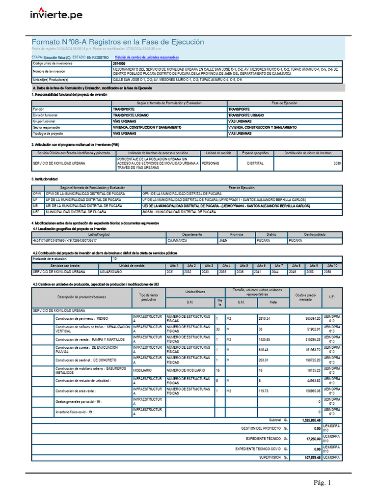 Formato N°08-A | PDF | Tasa interna de retorno | Economias