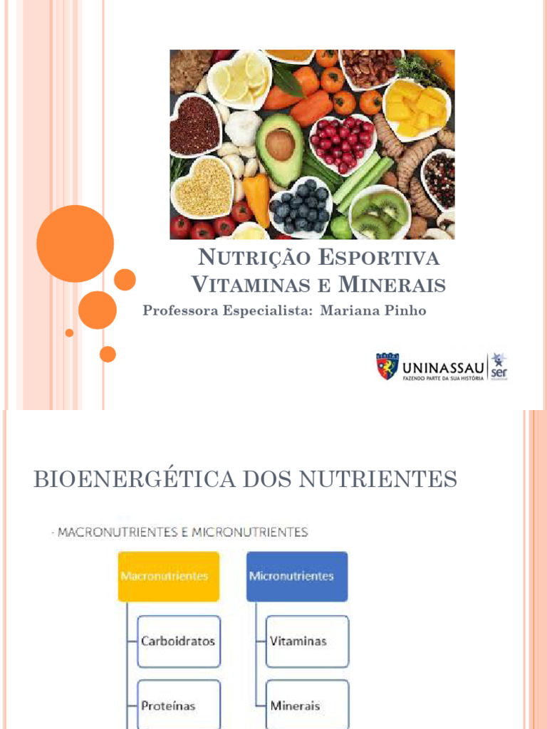 4 Vitaminas E Minerais Aula 6 Pdf Vitamina Metabolismo