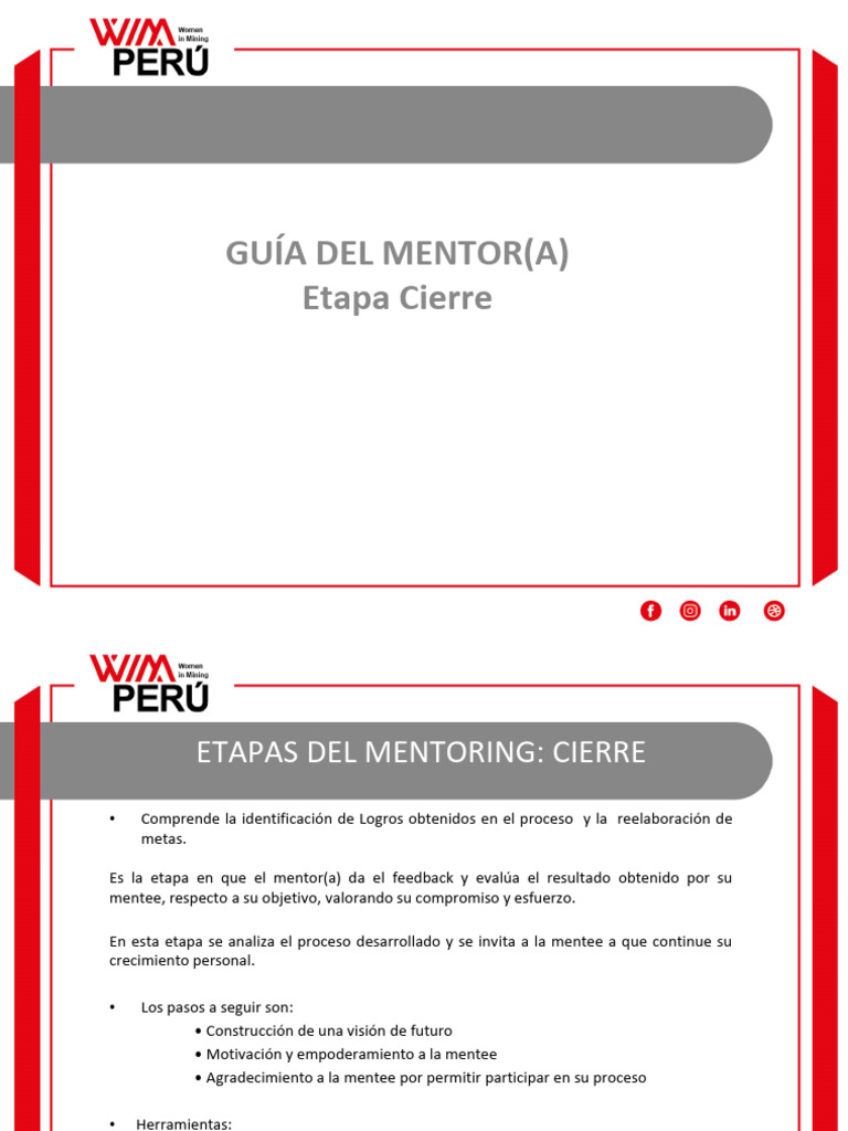 Guia Mentoring-Cierre | PDF | Motivación | Motivacional