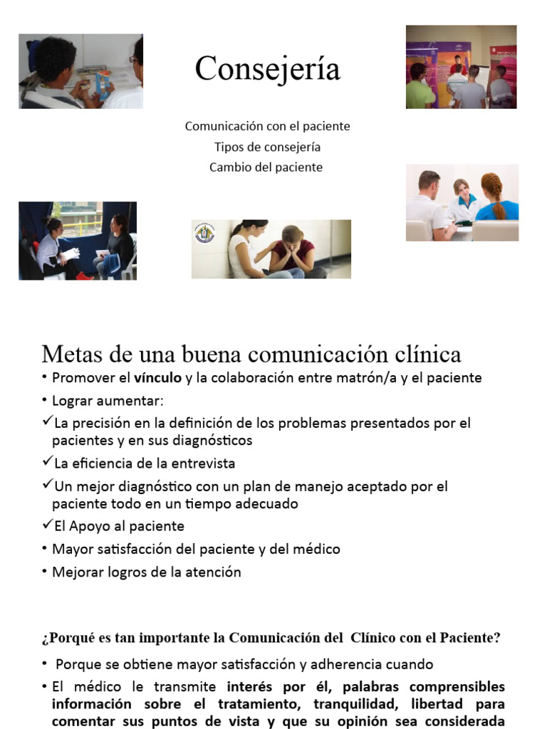 Clase 2 Comunicacion Con El Paciente. Tipos de Consejeria, Cambio 2020 ...