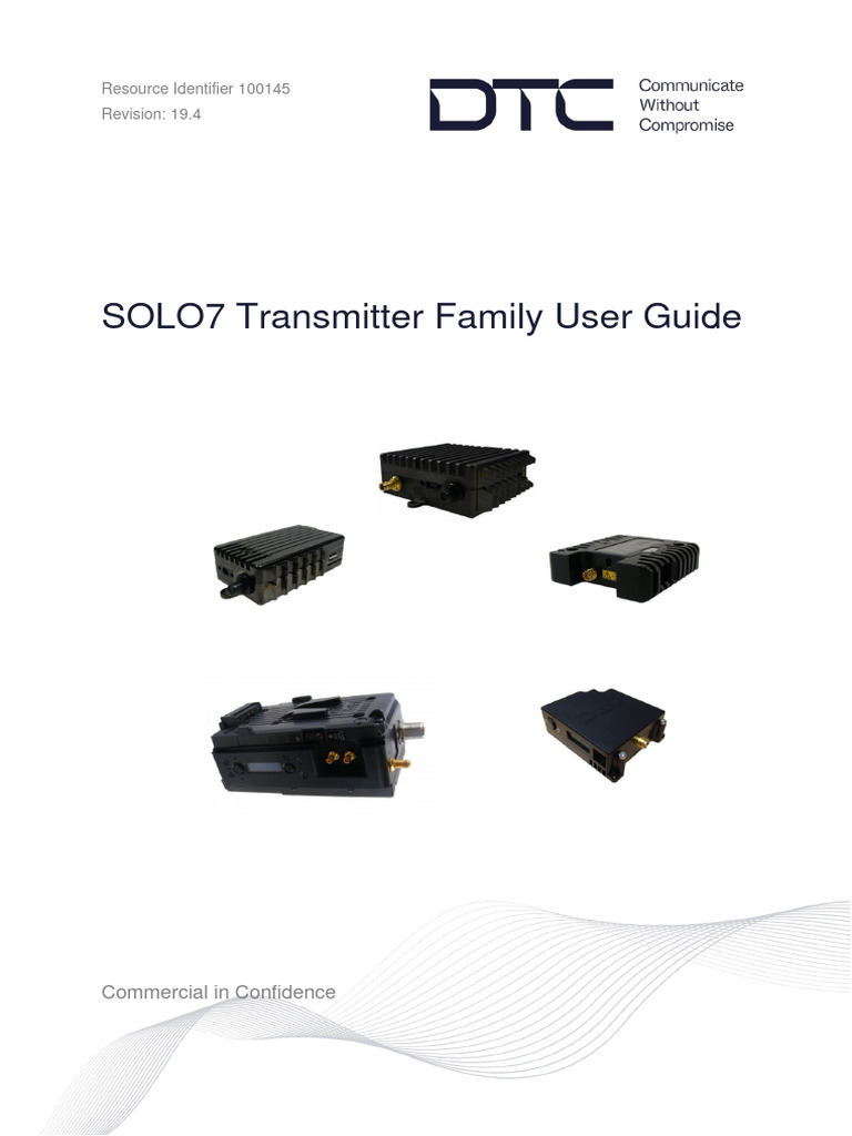 SOLO7 Transmitter Family User Guide | PDF | Electromagnetic ...