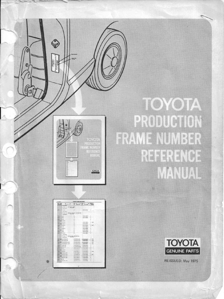 Toyota Model and Frame Number Guide | PDF | Steering | Automotive Industry