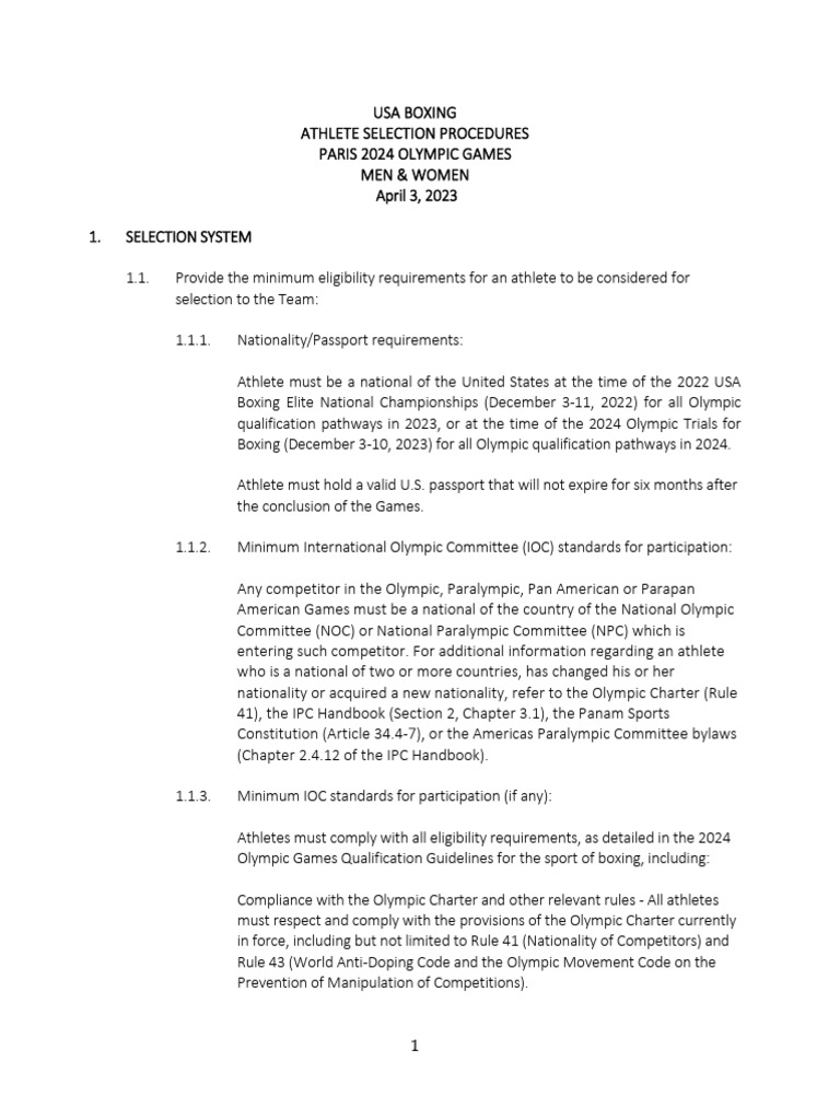 BOX 2024 OLY Athlete 4323FinalSigned | PDF | Olympic Games | Paralympic Games