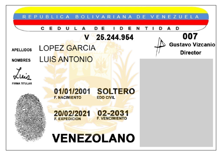 Formato Cedula Venezolana 2021 Compress OCR | PDF