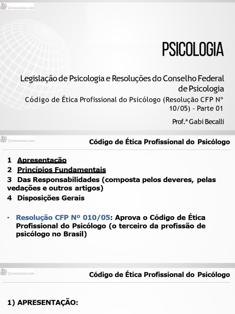 Cod Etica 1 | PDF | Psicologia | Science