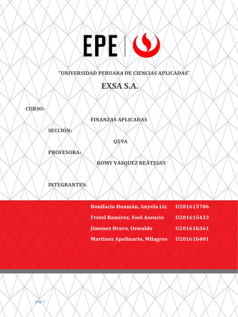 Trabajo Final - EXA S.A | PDF | Business | Minería