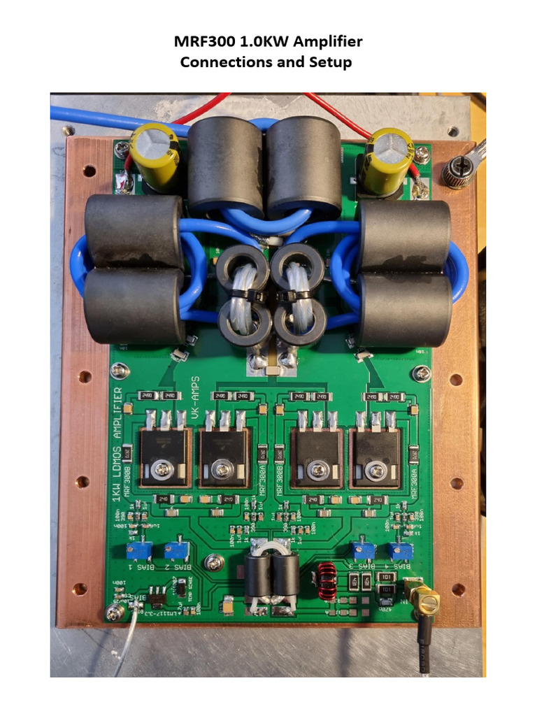 MRF300 1.0 KW Setup | PDF | Amplifier | Manufactured Goods