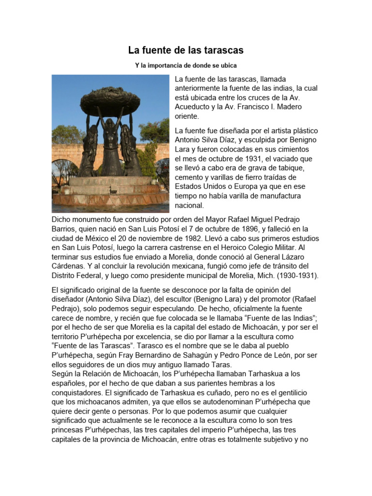 Historia Las Tarascas | PDF | México