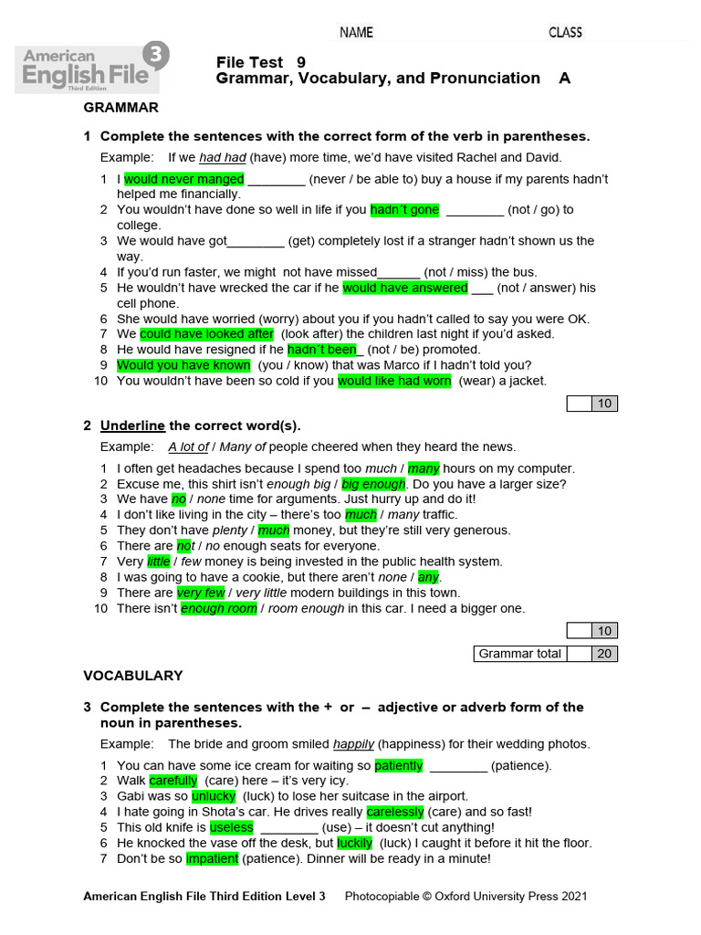 Aef3e Level 3 Filetest 9a Pdf English Language Usb Flash Drive