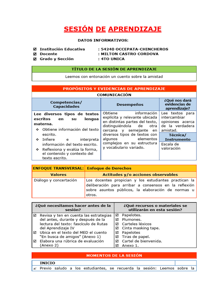 SESIÓN DE APRENDIZAJE COMUNI 25-03-24 | Descargar gratis PDF ... SESIÓN DE APRENDIZAJE COMUNI 25-03-24 | Descargar gratis PDF ...