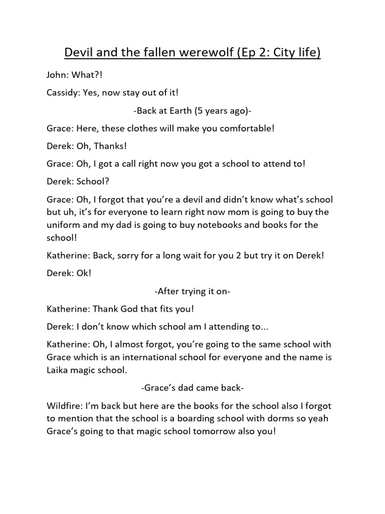 Devil and The Fallen Werewolf Ep2 | PDF