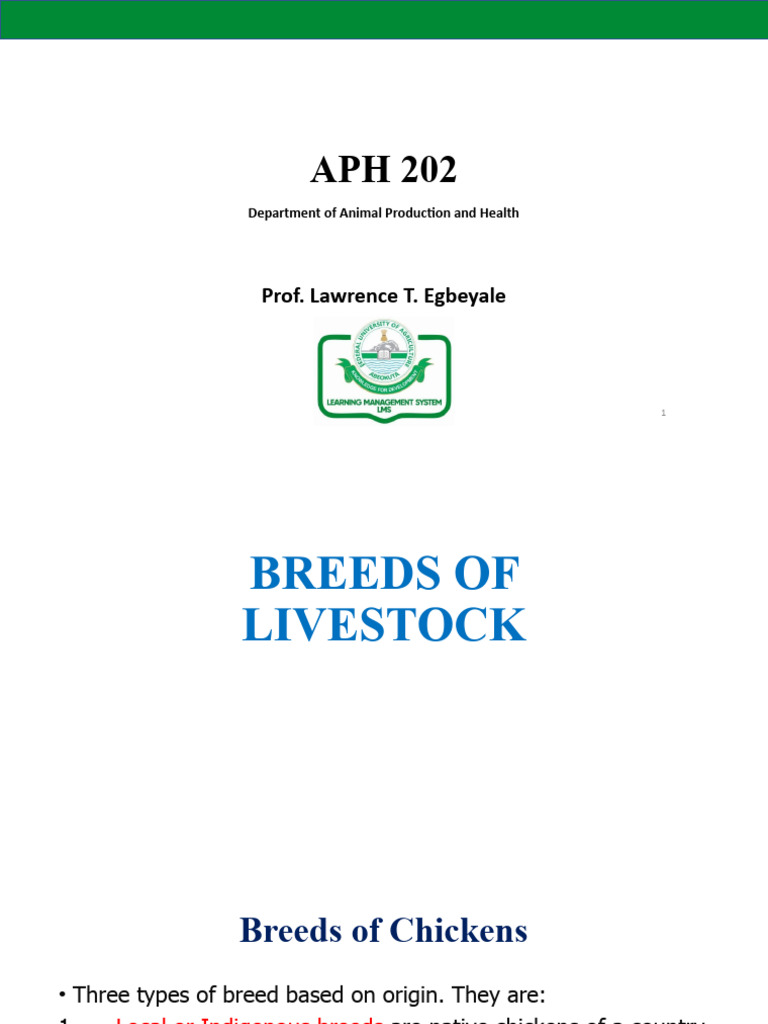 Breeds of Livestock 2023 2024 | PDF | Sheep | Nigeria