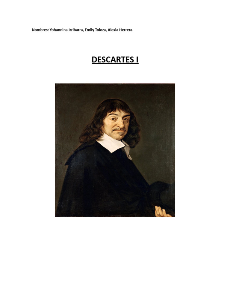 René Descartes: Vida y Filosofía | PDF | Racionalismo | René Descartes