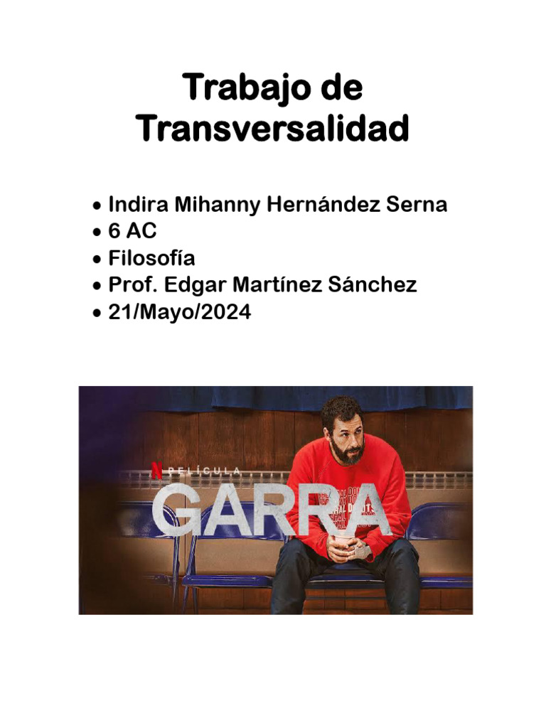 Trabajo Transversalidad | PDF