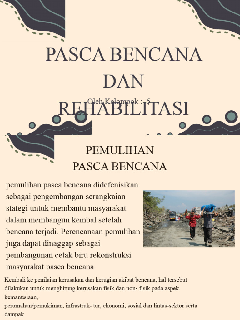 2c-Kel 5 PPT Manajemenbencana Pasca Bencana Dan Rehabilitasi | PDF