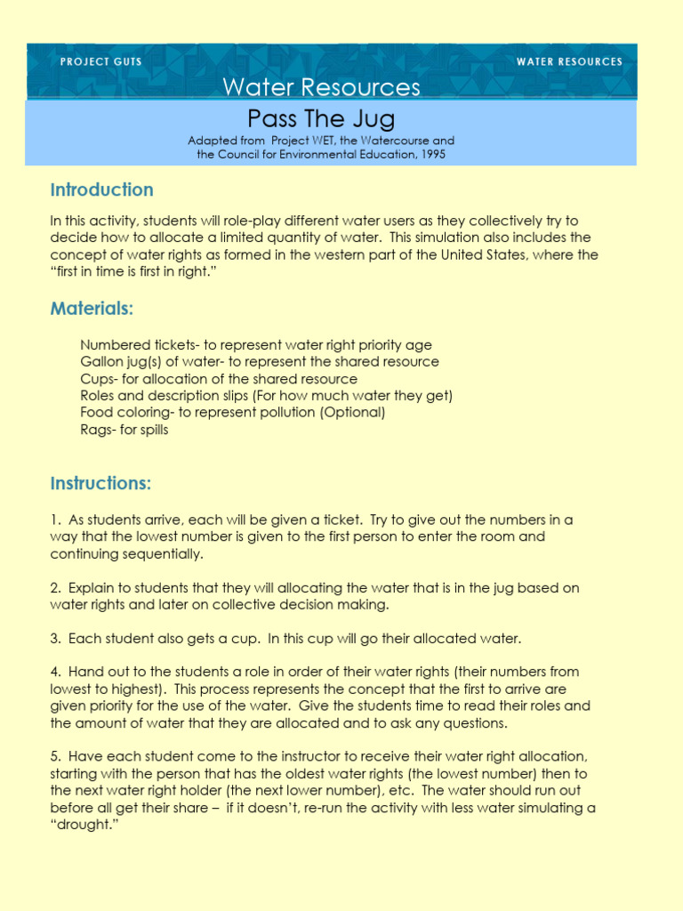 Tap Water Case Study - Supplemental Article 1 | PDF | Water | Earth ...
