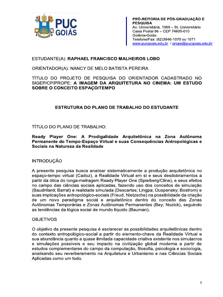 Proj.RAPHAEL-LOBO | PDF