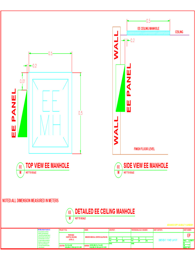 Detailed Ceiling Manhole Design | PDF