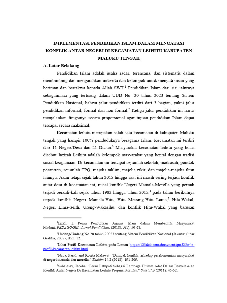 Contoh Proposal Penelitian Lengkap | PDF