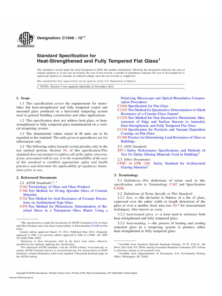 Astm C1048 Astm | PDF