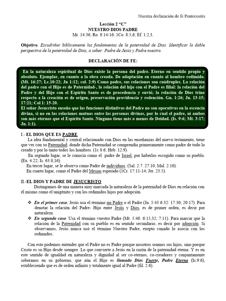 2C.-Nuestro Dios Padre | PDF | Dios | Dios el padre