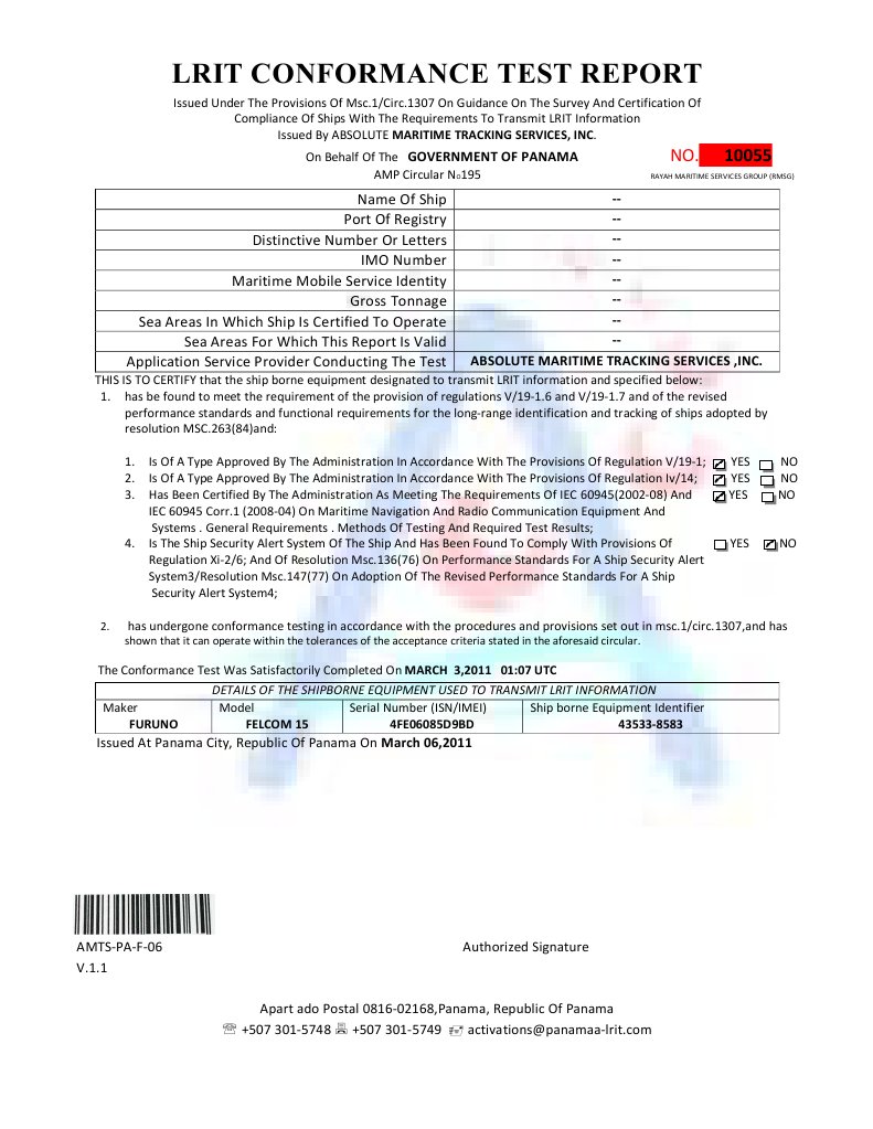 Lrit Conformance Test Report | PDF