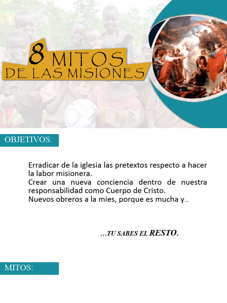 8 Mitos de Misiones | PDF | Misionero | Creencia religiosa y doctrina