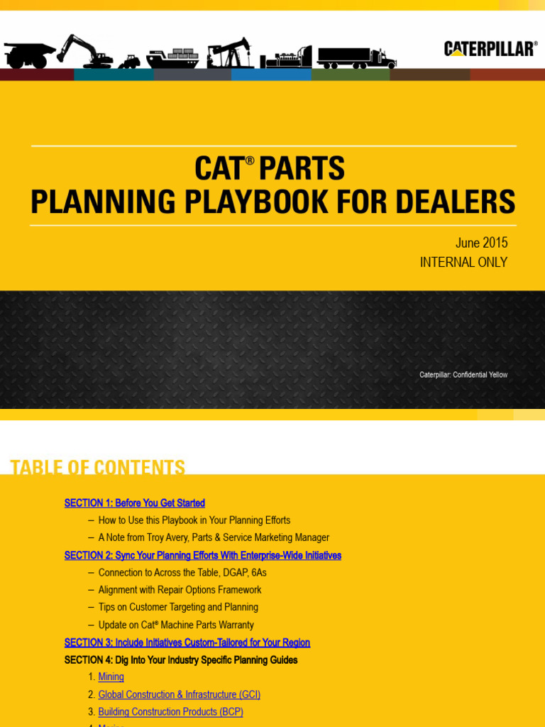 Parts Planning Playbook | PDF | Loader (Equipment) | Cylinder (Engine)
