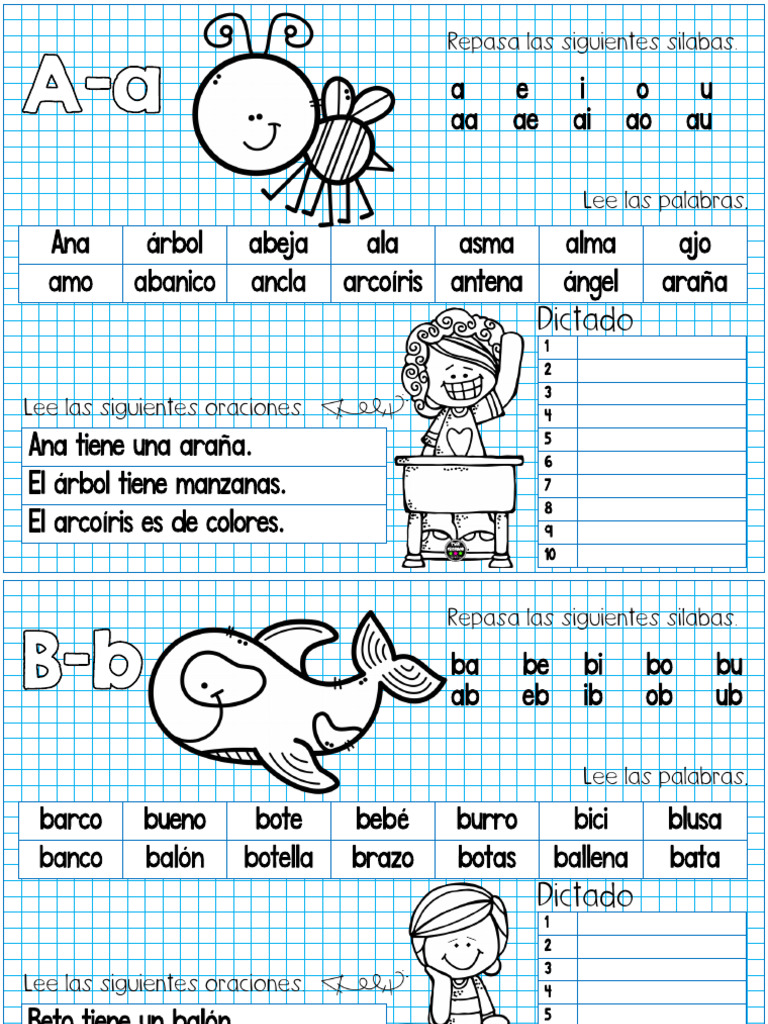 ABC Lectura y Dictado | PDF | Estudios de idiomas extranjeros