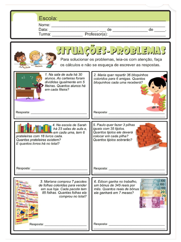 Probleminhas 3 Ano | PDF