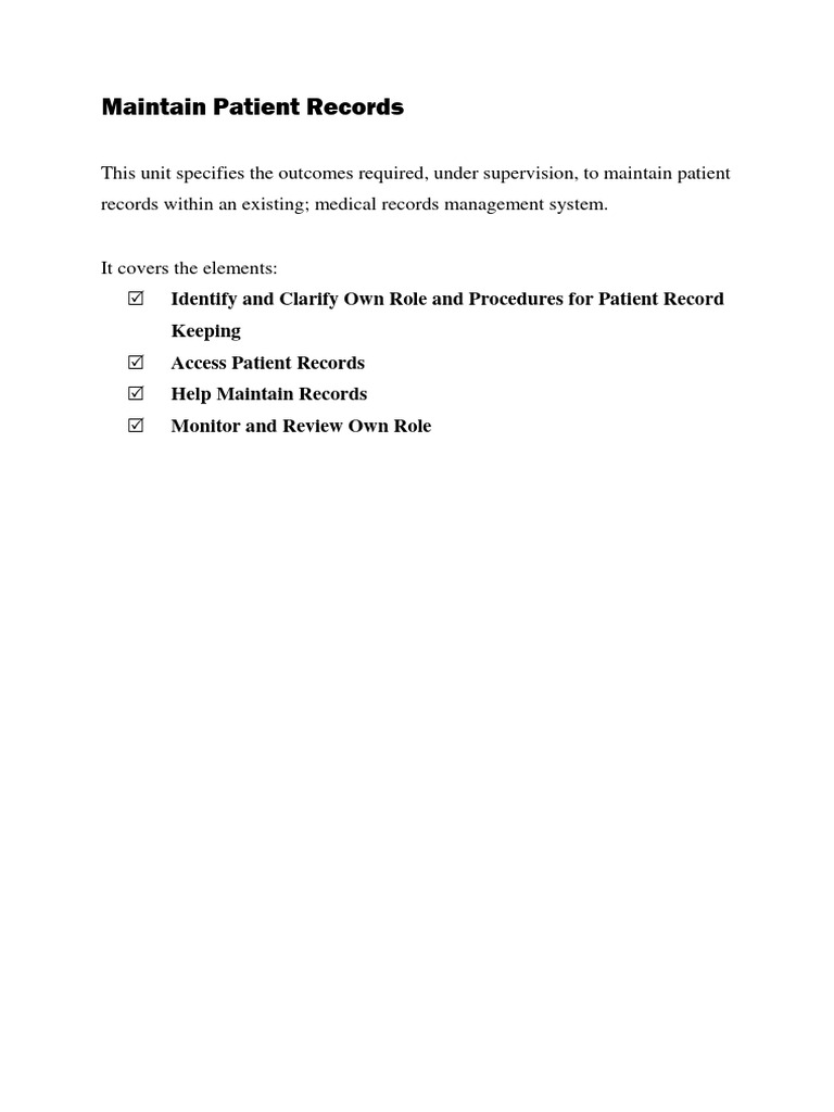 Lesson 6 Maintain Patient Records | PDF | Medical Record | Computer File
