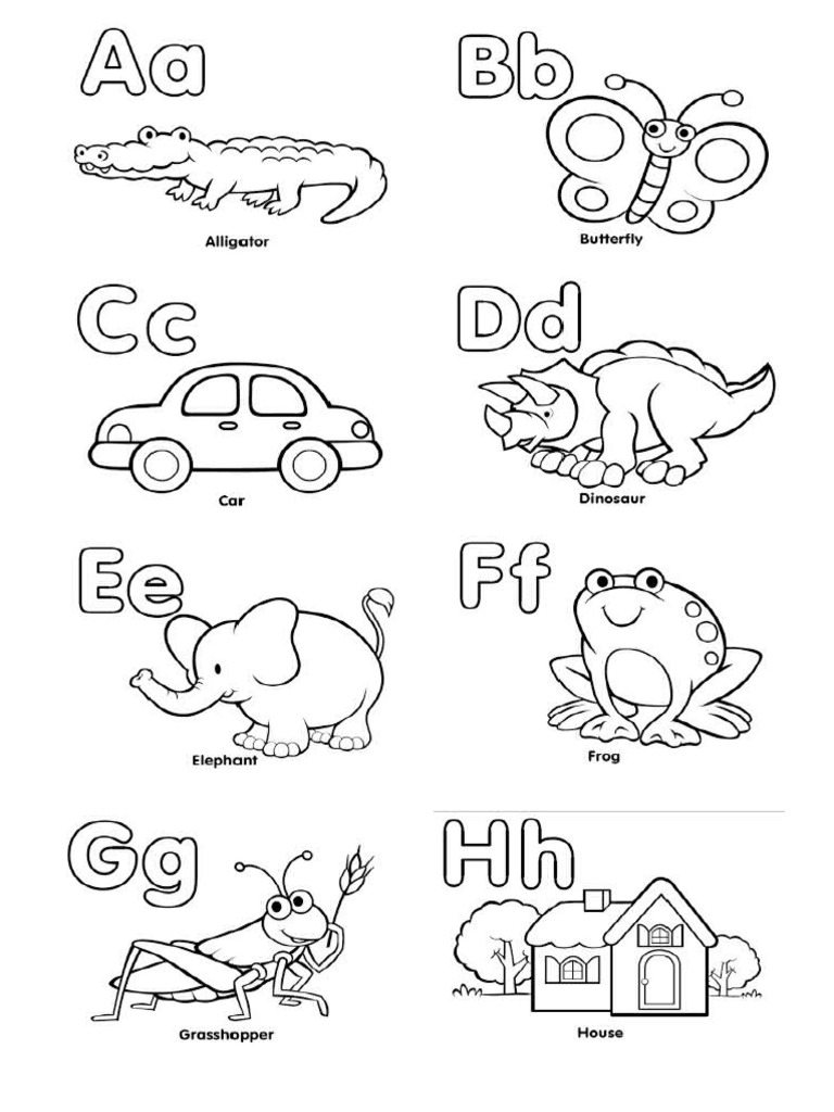 Abecedario para Colorear en Ingles | PDF