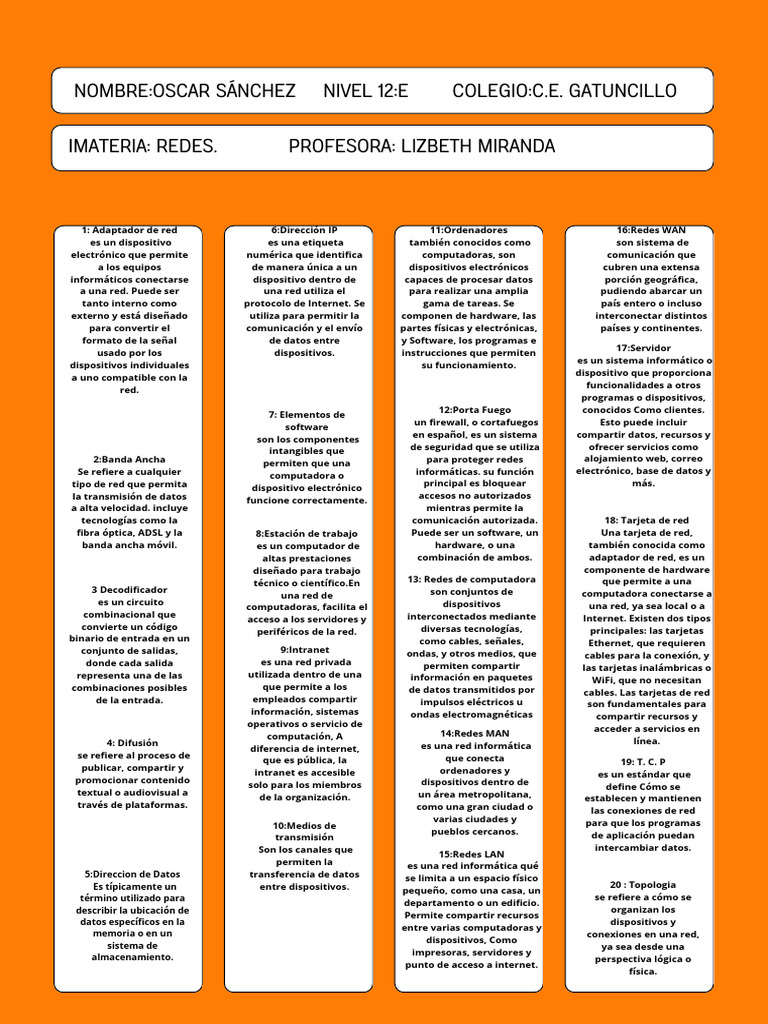 Documento A4 Organizador Tareas Simple Multicolor - 20240318 - 113614 - 0000 | PDF | Red de ...