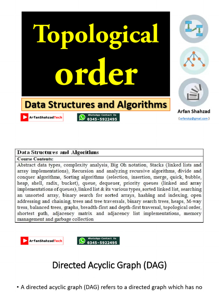 DSA 18 - Topological Order | PDF | Algorithms And Data Structures | Computational Complexity Theory