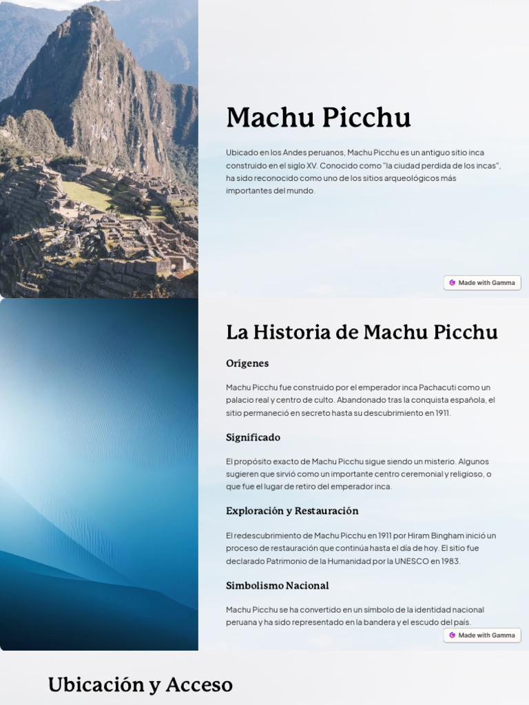 Machu Picchu | PDF | Machu Picchu | Imperio Inca